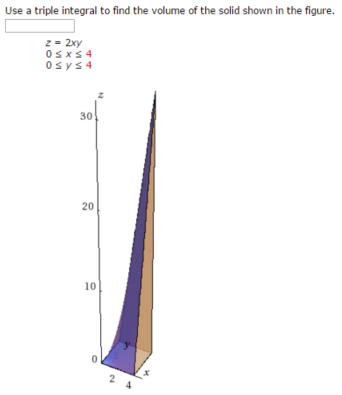 Solved Use a triple integral to find the volume of the solid | Chegg.com