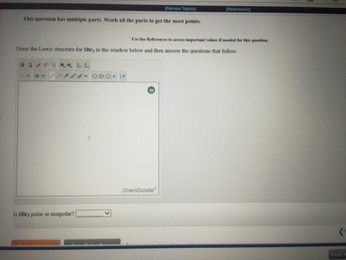 Solved Draw the lewis structure for Ibr_3 in the window | Chegg.com
