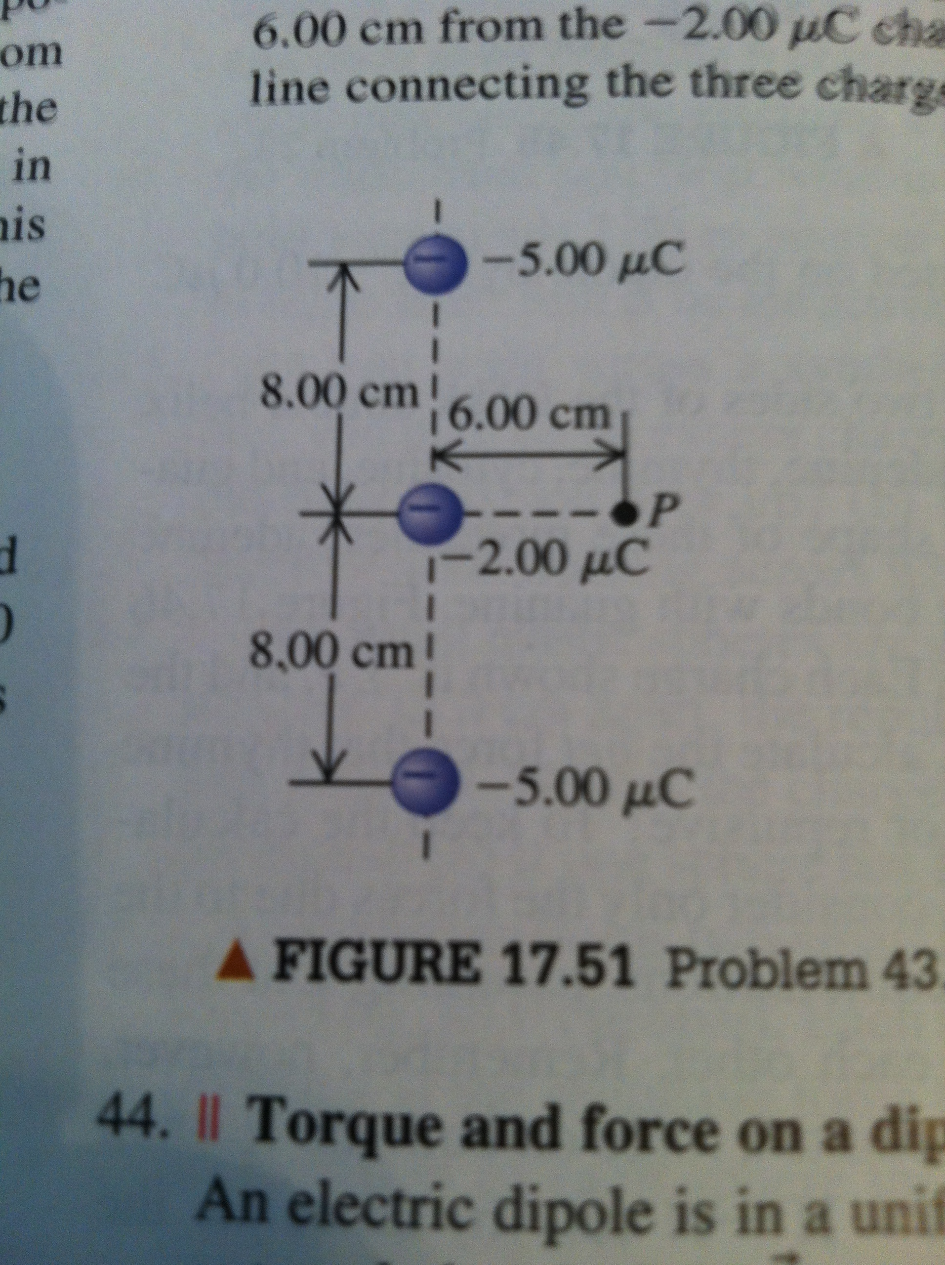 Solved Three negative point charges lie along a line as | Chegg.com