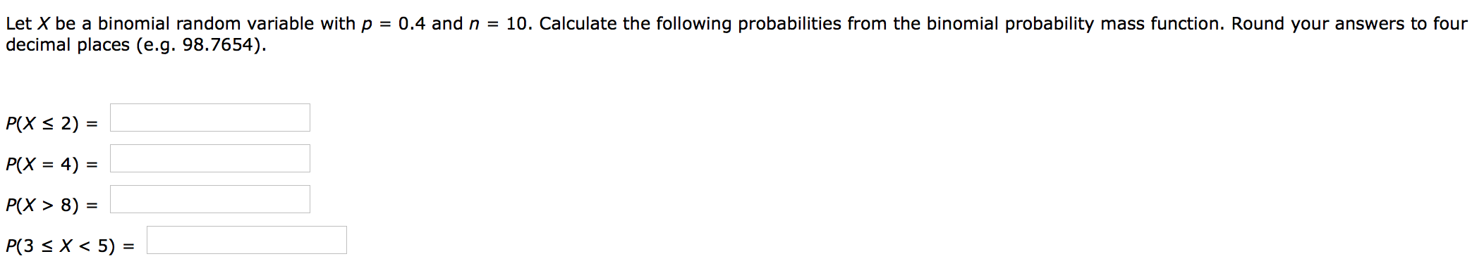 Solved Let X Be A Binomial Random Variable With P 04 And 9495