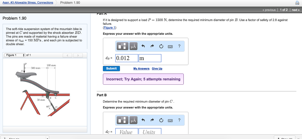 Solved The soft-ride suspension system of the mountain bike | Chegg.com