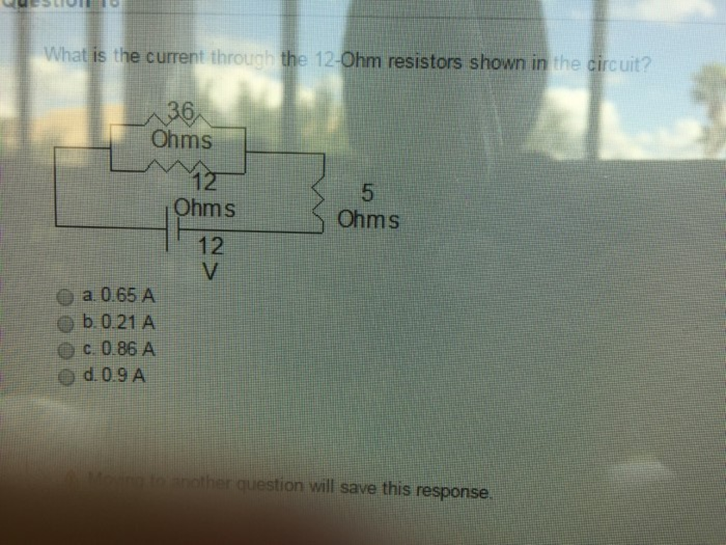 Solved What is the current through the 12-Ohm resistors | Chegg.com