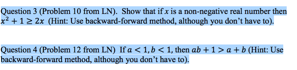 Solved Show that if x is a non-negative real number then x^2 | Chegg.com