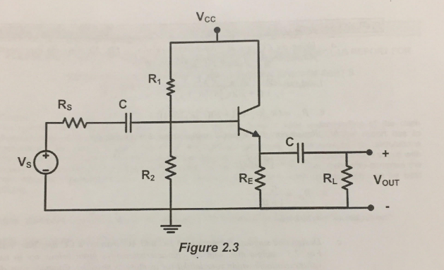 Solved a. Using the CC amplifier configuration shown in Fig. | Chegg.com