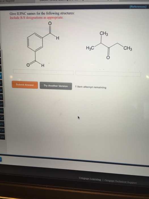 Solved Give IUPAC names for the following structures: | Chegg.com