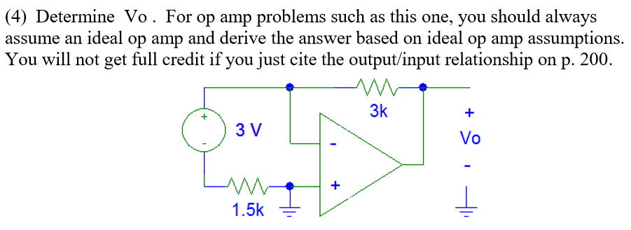 Solved Determine Vo. For op amp problems such as this one, | Chegg.com