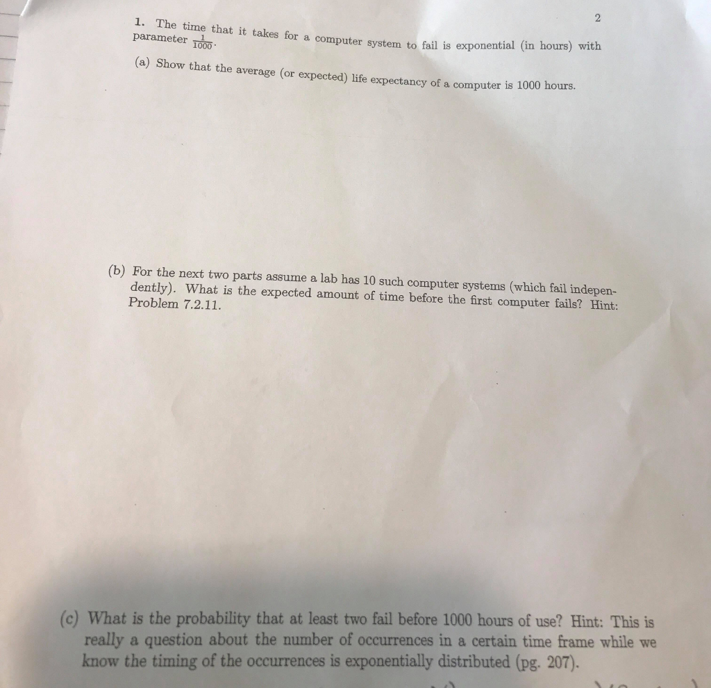 Solved 1. The time that it takes for a computer system to | Chegg.com