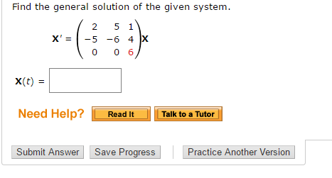 Solved Find the general solution of the given system. x' = | Chegg.com