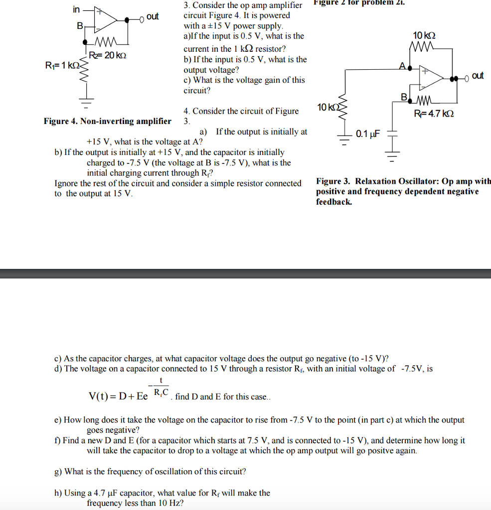 Solved Consider the op amp amplifier Out circuit Figure 4. | Chegg.com