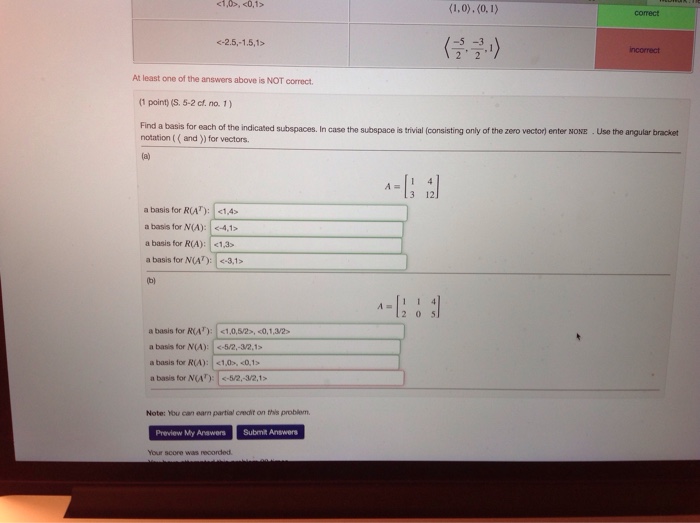 Solved Find a basis for each of the indicated subspaces. In | Chegg.com