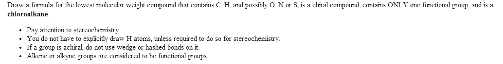 Solved Draw a formula for the lowest molecular weight | Chegg.com