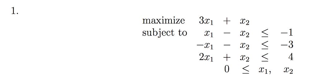 Solved Solve the following LPs using the two phase simplex | Chegg.com