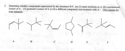 Solved Determine whether compounds represented by the | Chegg.com
