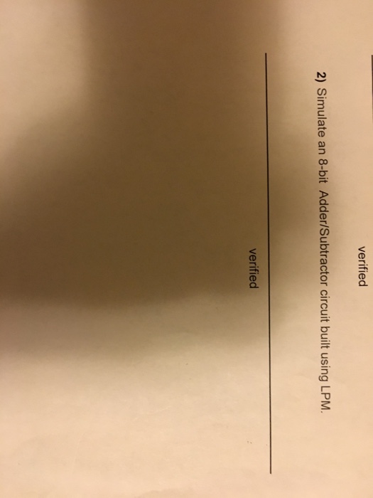 Solved Simulate an 8-bit Adder/Subtractor circuit built | Chegg.com