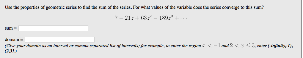 Solved Use the properties of geometric series to find the | Chegg.com