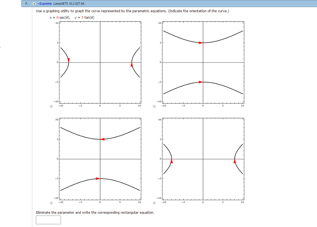 Solved Use a graphing utility to graph the curve represented | Chegg.com