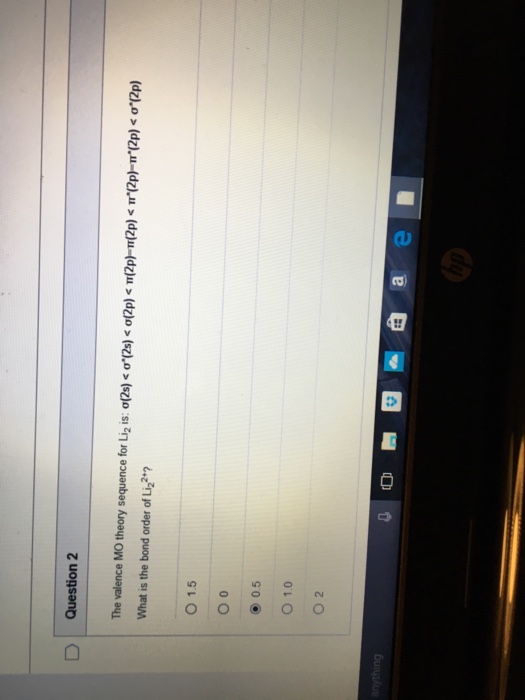 Solved The valence MO theory sequence for Li_2 is: sigma | Chegg.com