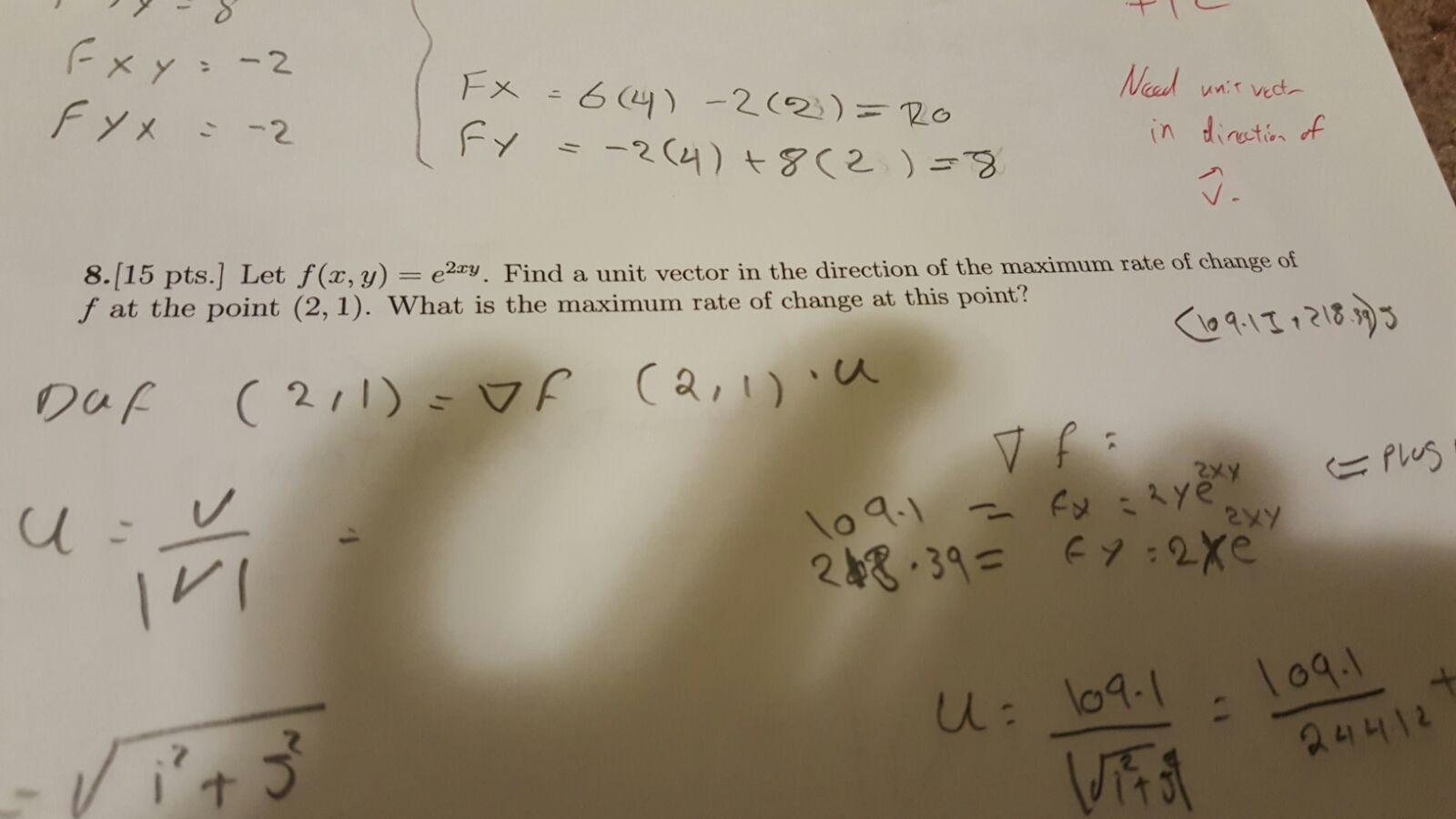 Solved Let f(x,y) = 3x2 ? 2xy + 4y2. Find the directional | Chegg.com