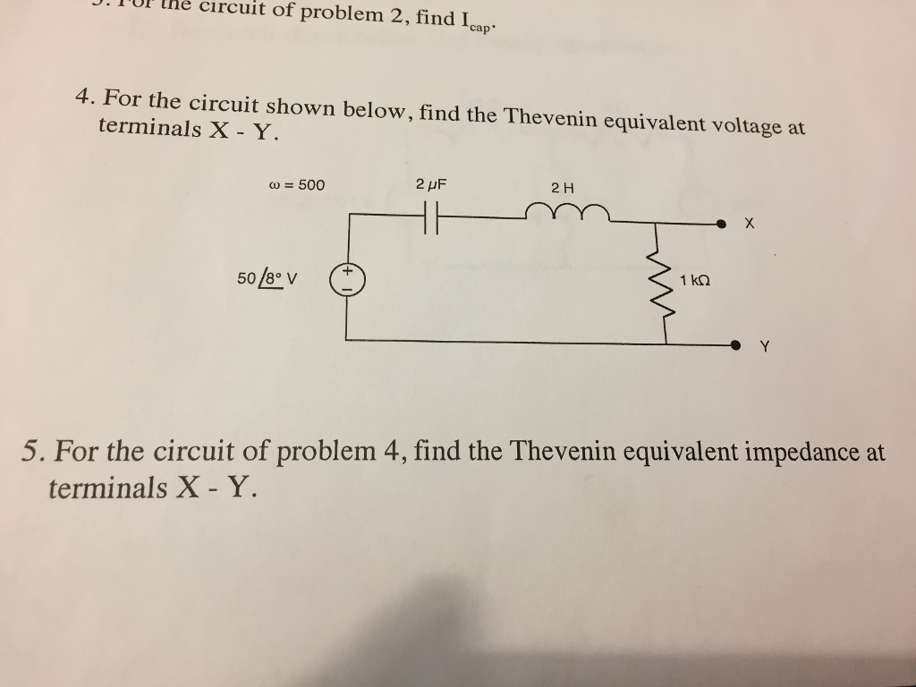 Solved For the circuit shown below, find the Thevenin | Chegg.com