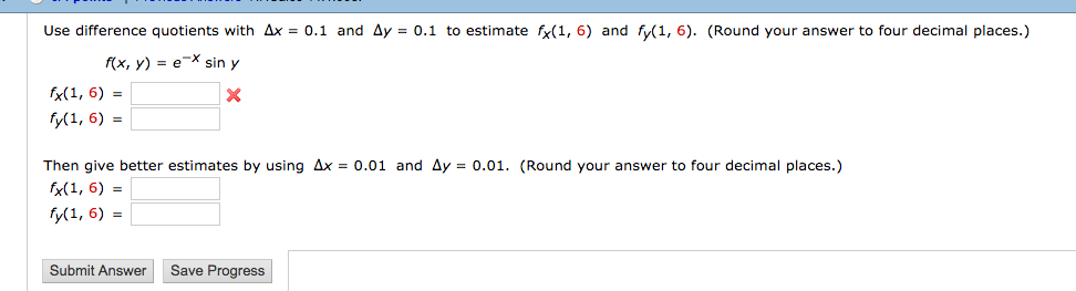 Solved Use difference quotients with Delta x = 0.1 and Delta | Chegg.com