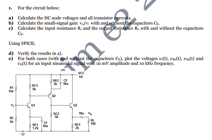 Solved Active device parameters and their SPICE equivalents | Chegg.com