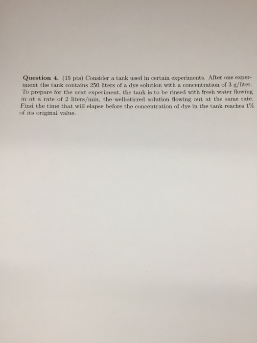 Solved Consider a tank used in certain experiments. After | Chegg.com