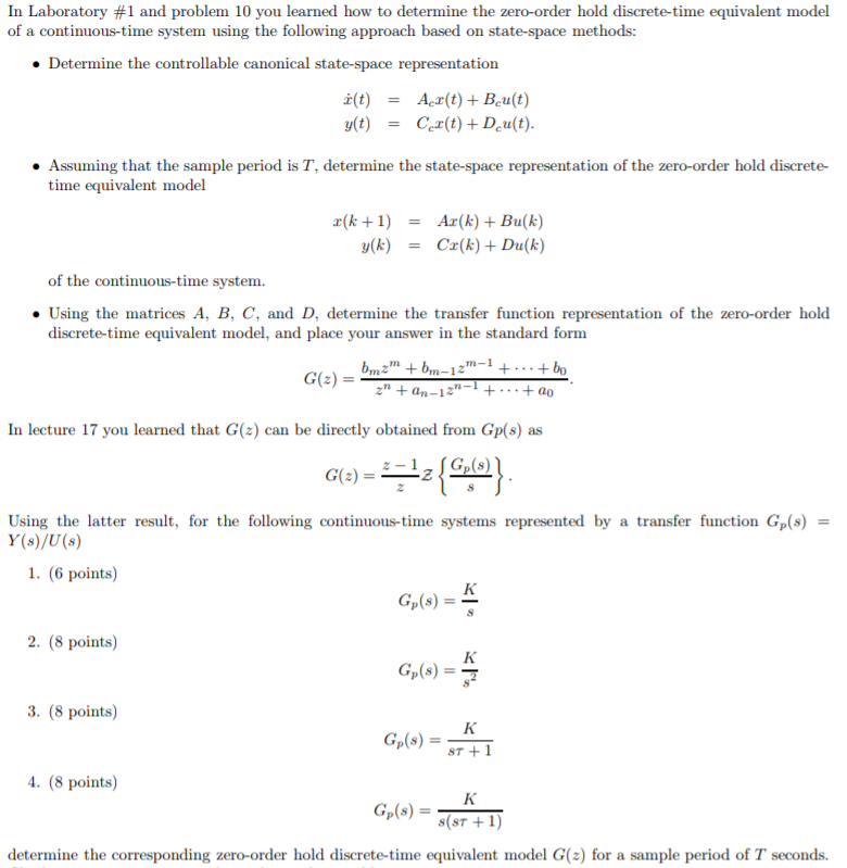 In Laboratory #1 and problem 10 you learned how to | Chegg.com