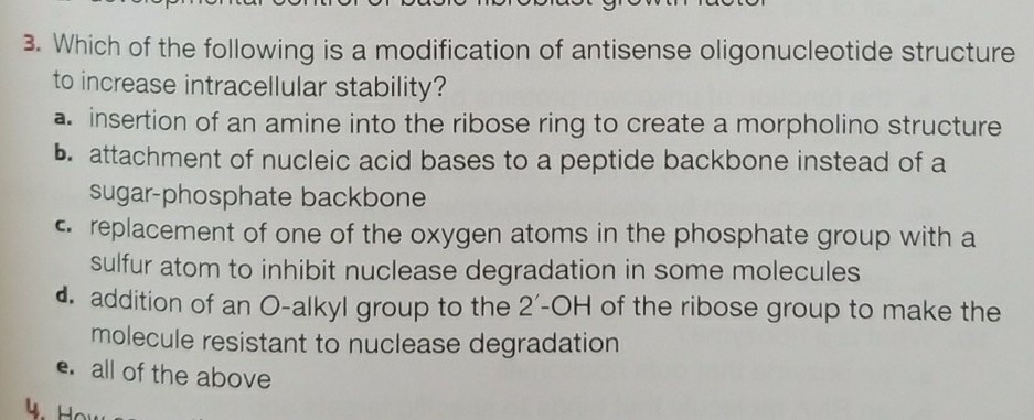 Solved 3. Which of the following is a modification of | Chegg.com
