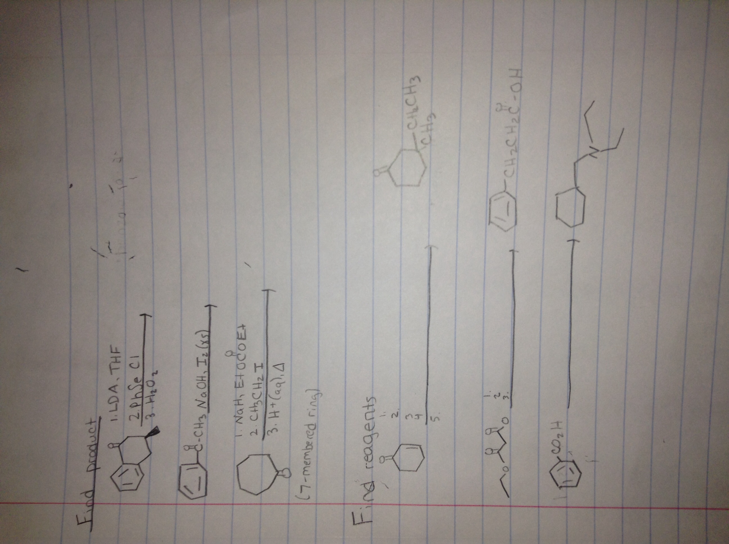 Solved Find product Find reagents | Chegg.com