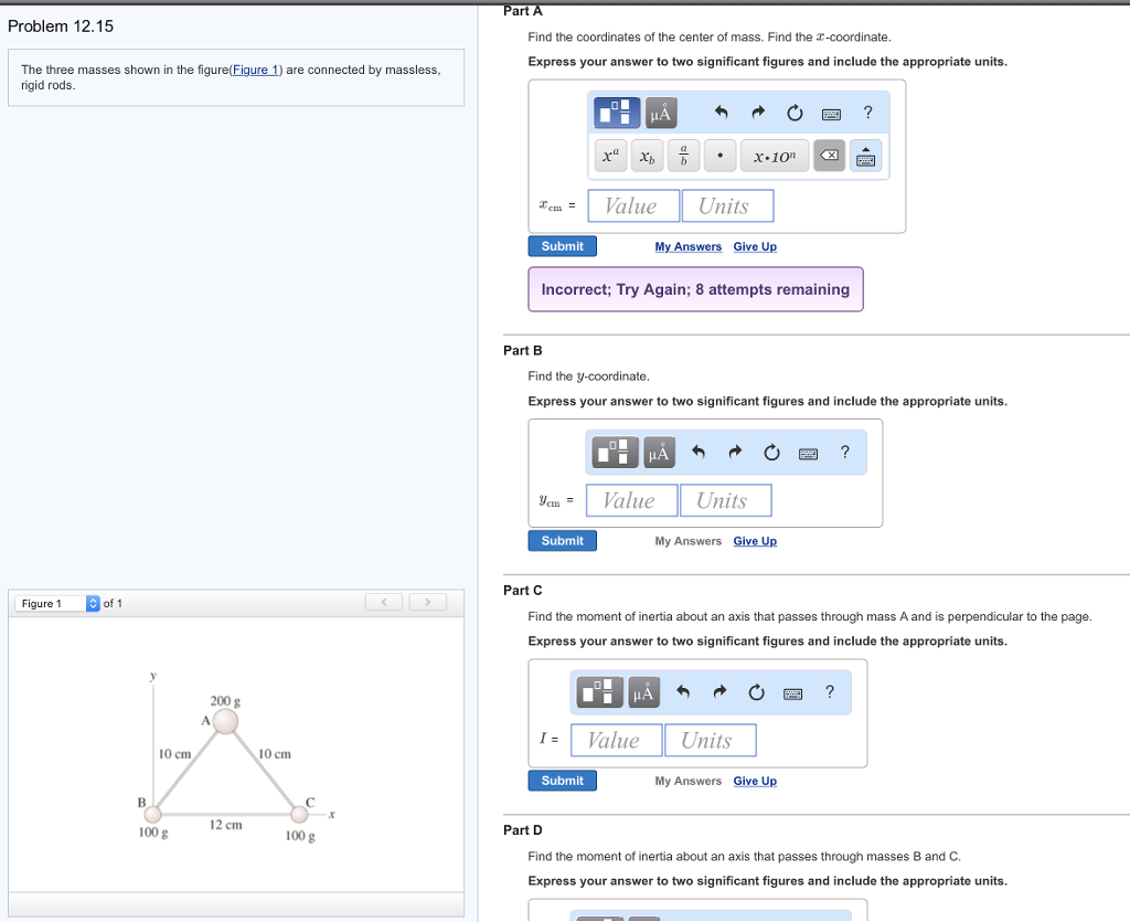 Solved The three masses shown in the figure are connected by | Chegg.com
