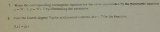 Solved Write the corresponding rectangular equation for the | Chegg.com