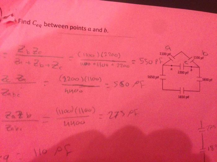 Solved Find C_eq between points a and b. | Chegg.com