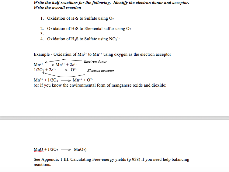 Solved Write the half reactions for the following. Identify | Chegg.com