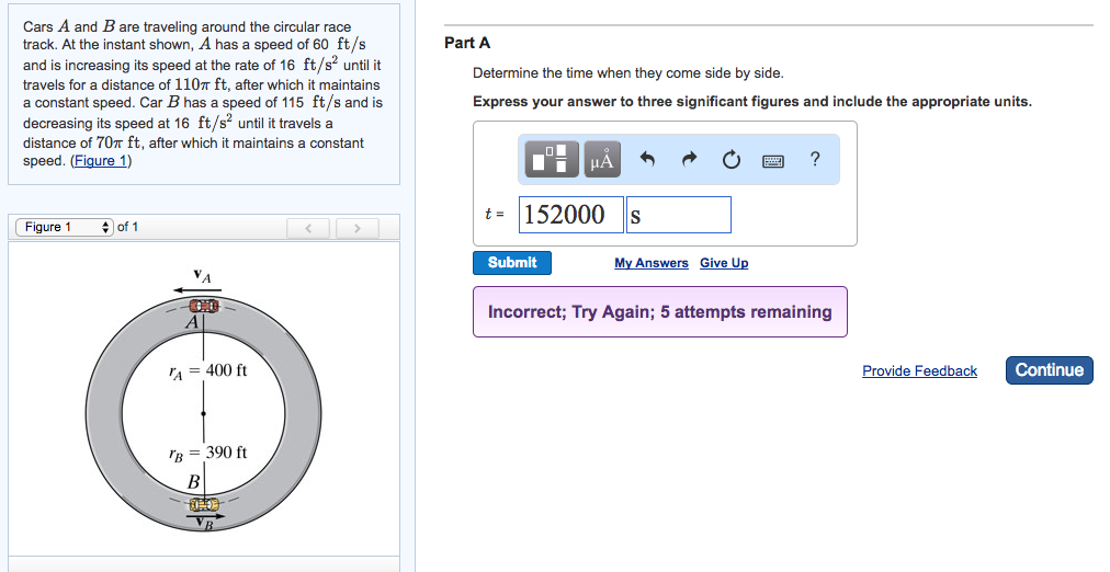Solved Cars A and B are traveling around the circular race | Chegg.com
