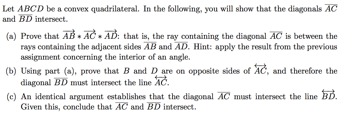 Solved Let ABCD be a convex quadrilateral. In the following, | Chegg.com