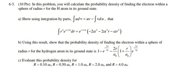 Solved 6-3. (10 Pts) In this problem, you will calculate the | Chegg.com
