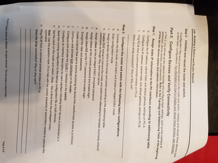 Solved cisco. Cisco Networking Academy Mind Wide Open Lab | Chegg.com