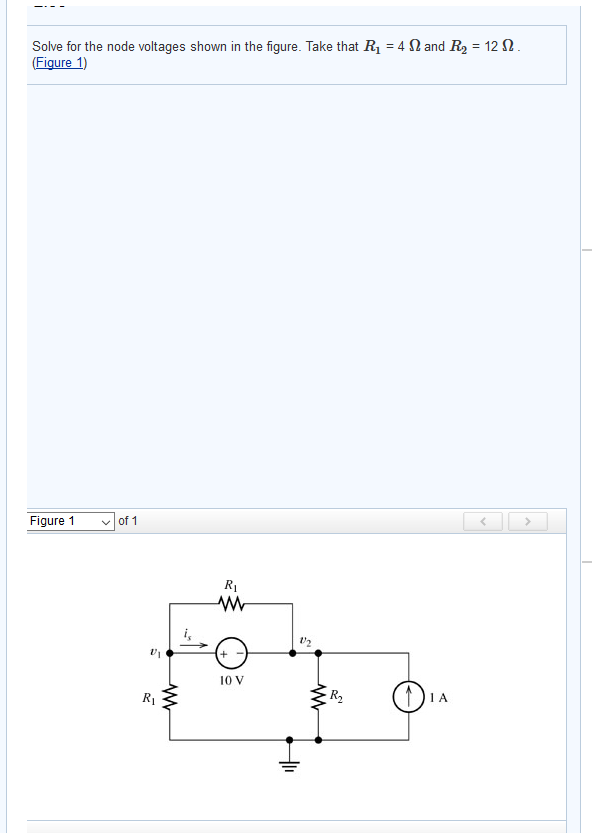 Solved Solve for the node voltages shown in the figure. Take | Chegg.com