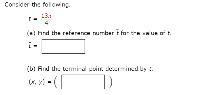 Solved Consider the following. Find the reference number t | Chegg.com Solved Consider the following. Find the reference number t | Chegg.com