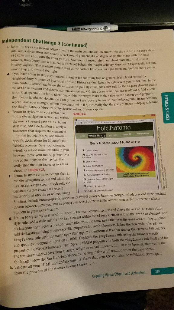 Independent challenge 2 (continued) GURE K.26 | Chegg.com