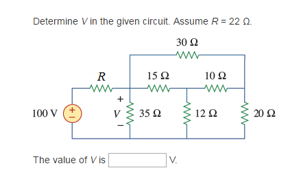 Solved Determine Vin the given circuit. Assume R = 22 Ohm. | Chegg.com