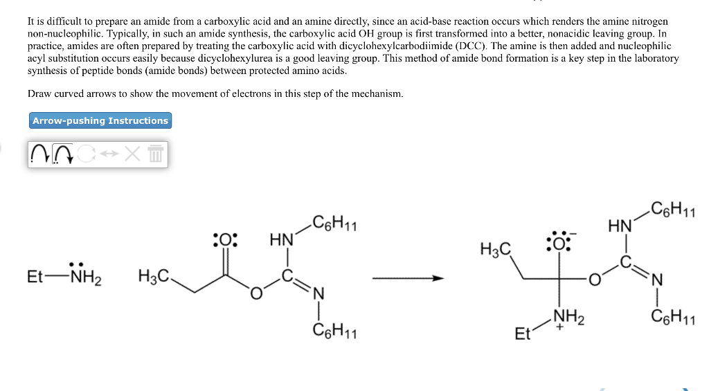 Solved It is difficult to prepare an amide from a carboxylic | Chegg.com