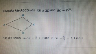 Solved Consider kite ABCD with AB^bar TildeEqual AD^bar and | Chegg.com