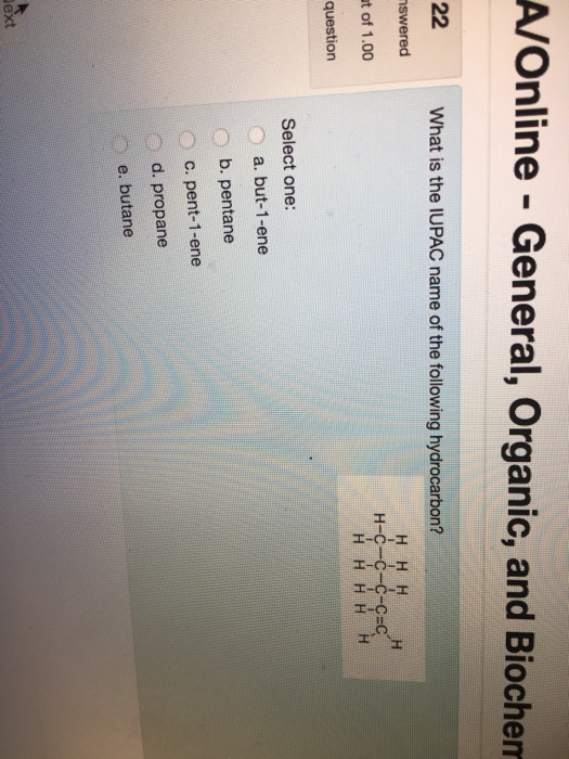 Solved What is the IUPAC name of the following hydrocarbon? | Chegg.com