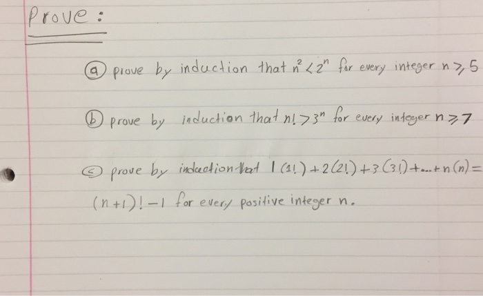 Solved Prove by induction that n^2 Solved Prove by induction that n^2