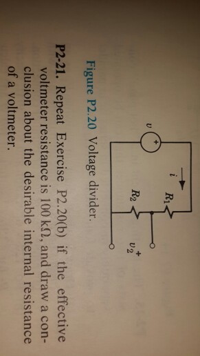 Solved Repeat Exercise P2.20(b) if the effective voltmeter | Chegg.com