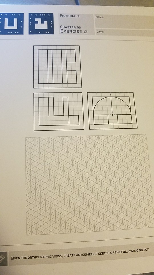 Solved PICTORIALS NAME: ㄩ CHAPTER 03 EXERCISE 12 DATE SKETCH | Chegg.com