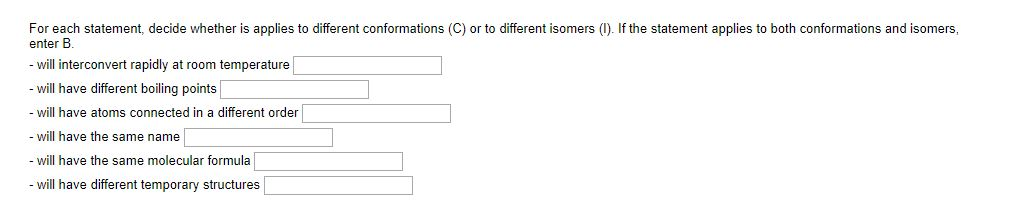 Solved For each statement, decide whether is applies to | Chegg.com