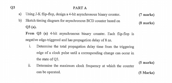 Solved Using J-K flip-flop, design a 3-bit asynchronous | Chegg.com