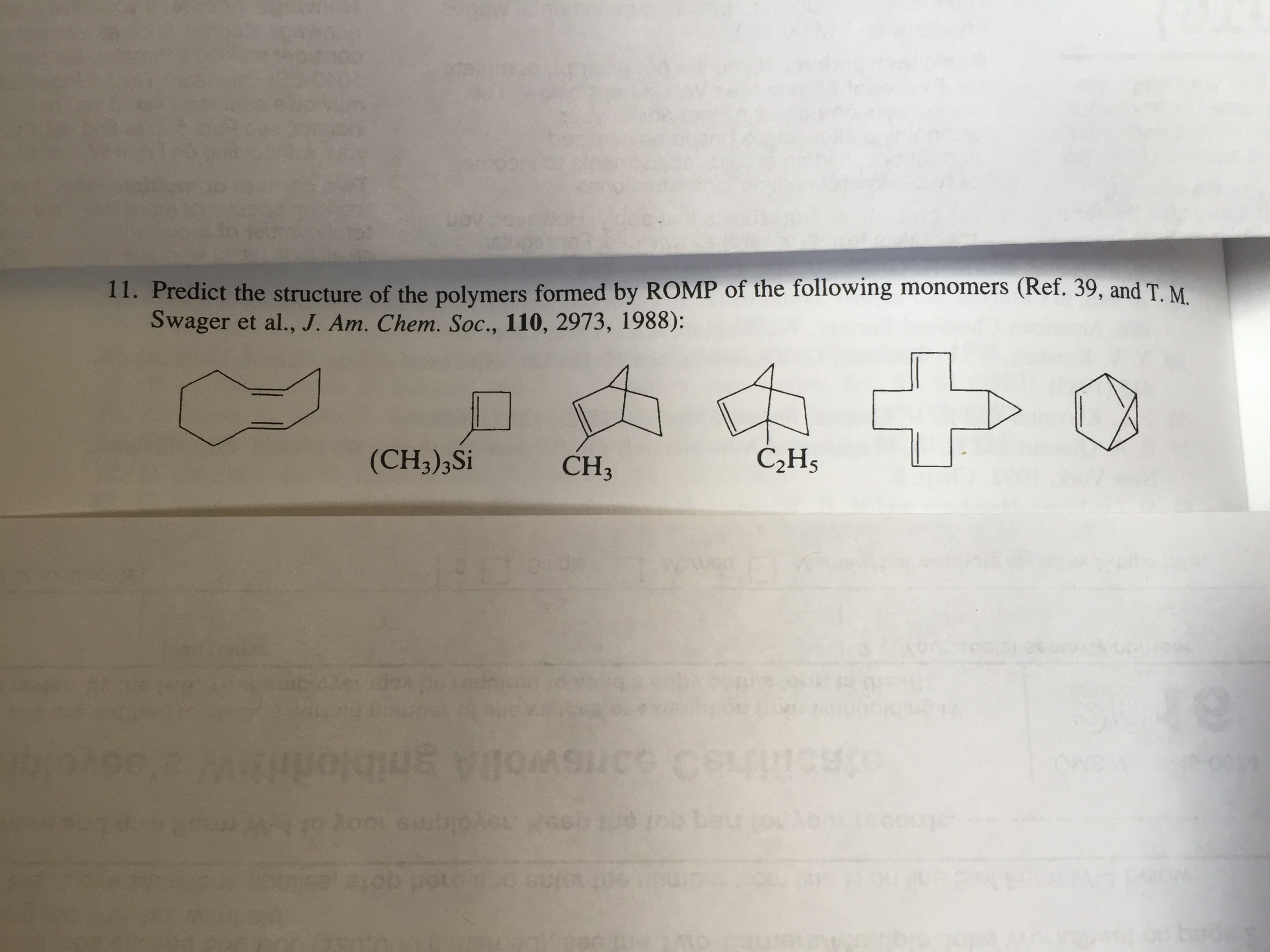 Solved Predict the structure of the polymers formed by ROMP | Chegg.com